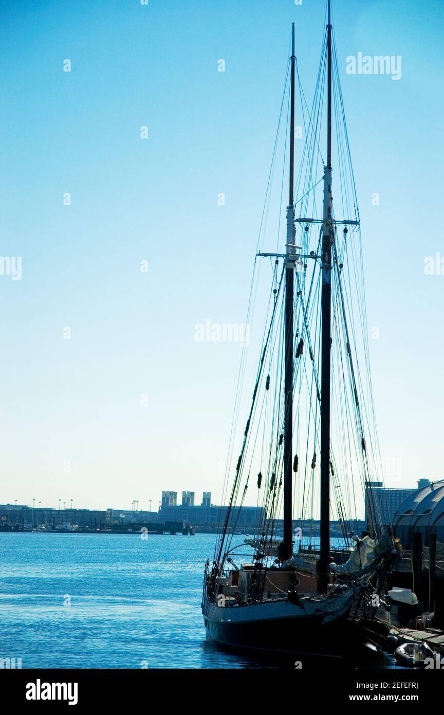 Sailboat on the water, Boston, Massachusetts, USA Stock Photo - Alamy