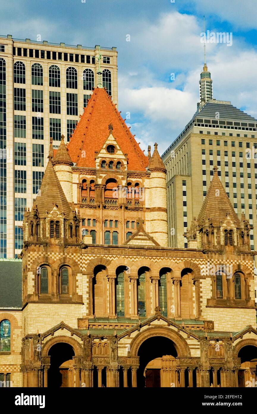 Facade of a church, Trinity Church, Boston, Massachusetts, USA Stock ...
