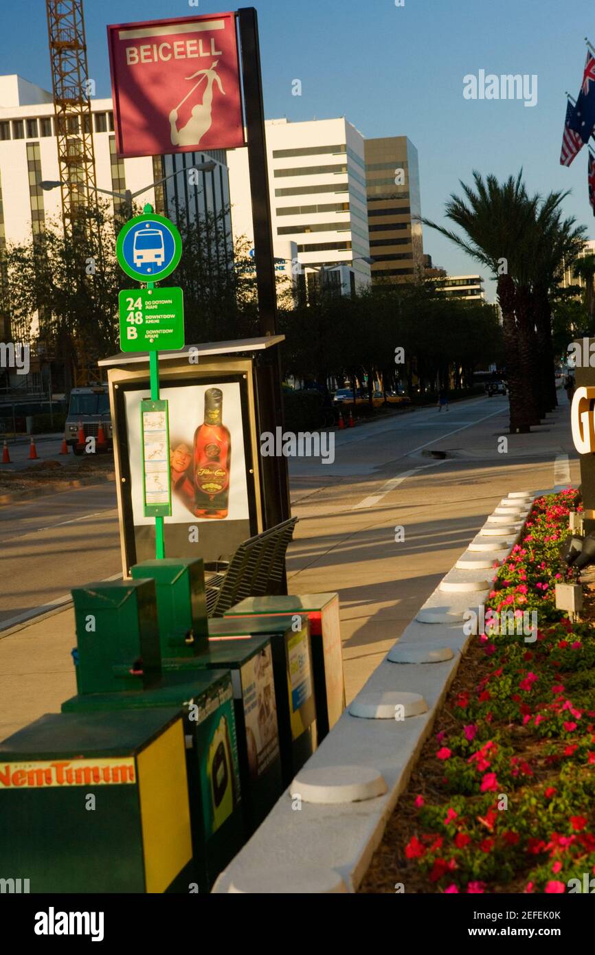 Close-up of road signs, Miami, Florida, USA Stock Photo - Alamy