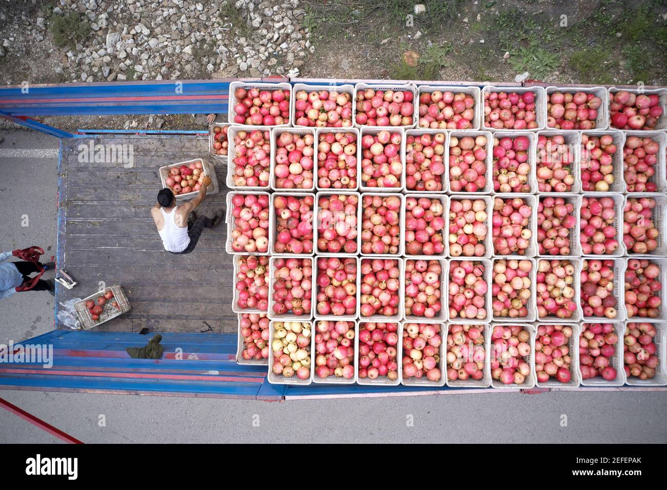 Loading lorry fruit hi-res stock photography and images - Alamy