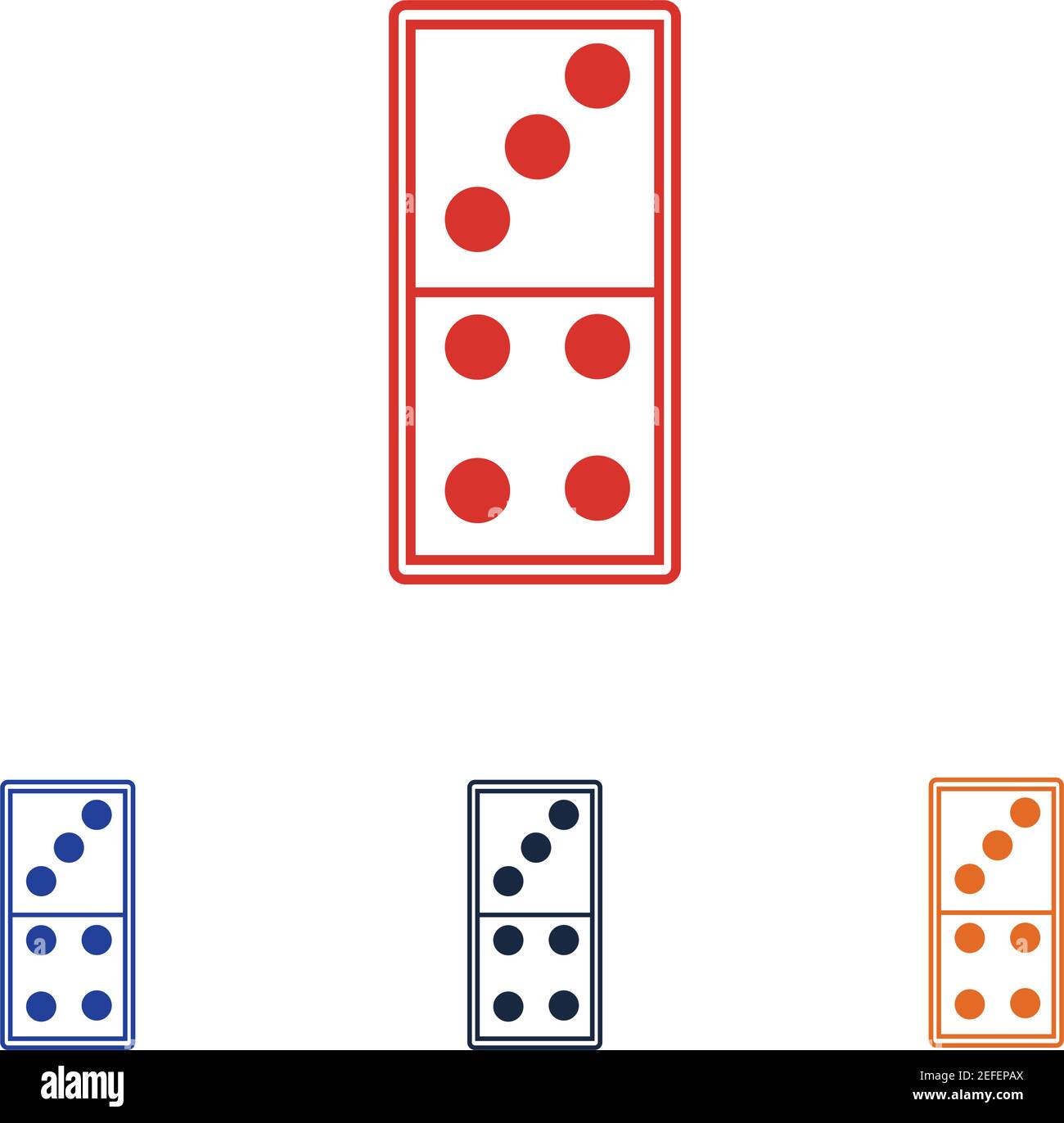 Domino Vector illustration,domino card icon template vector ...