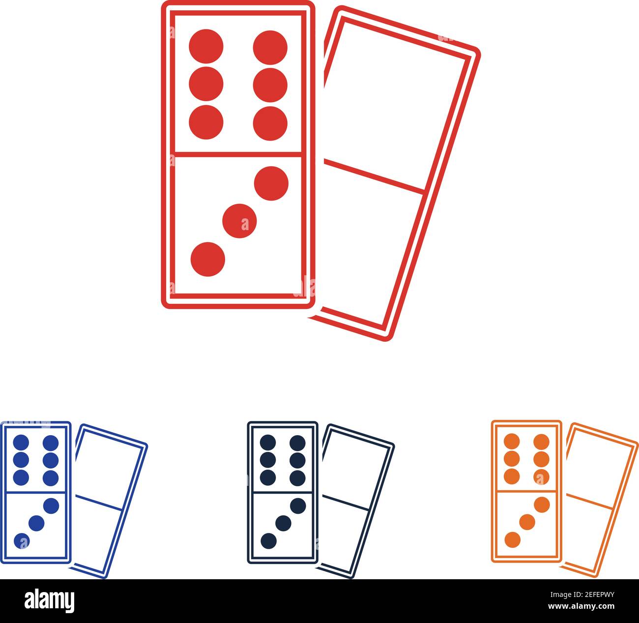 Domino Vector illustration,domino card icon template vector ...
