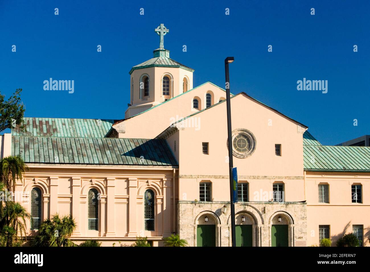 Facade of a church, Miami, Florida, USA Stock Photo - Alamy