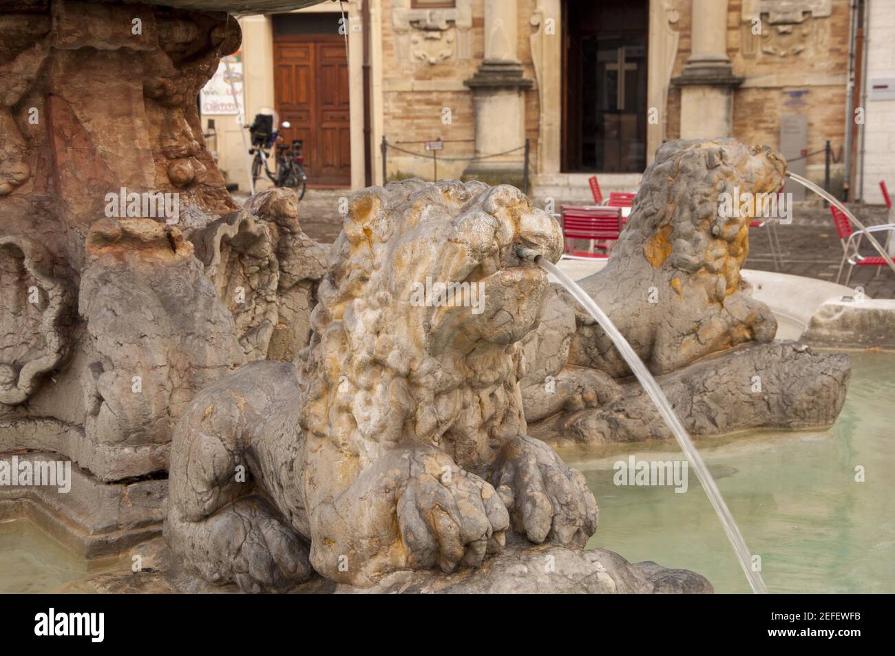 Closeup of the Fountain of Fortune in Fano, Italy Stock Photo - Alamy