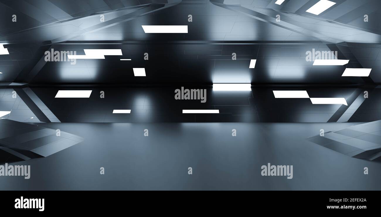 empty modern futuristic technology concept wall 3d render illustration ...