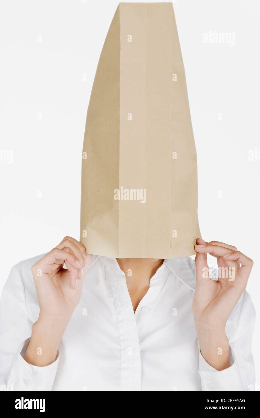 Woman covering face collar hi-res stock photography and images - Alamy
