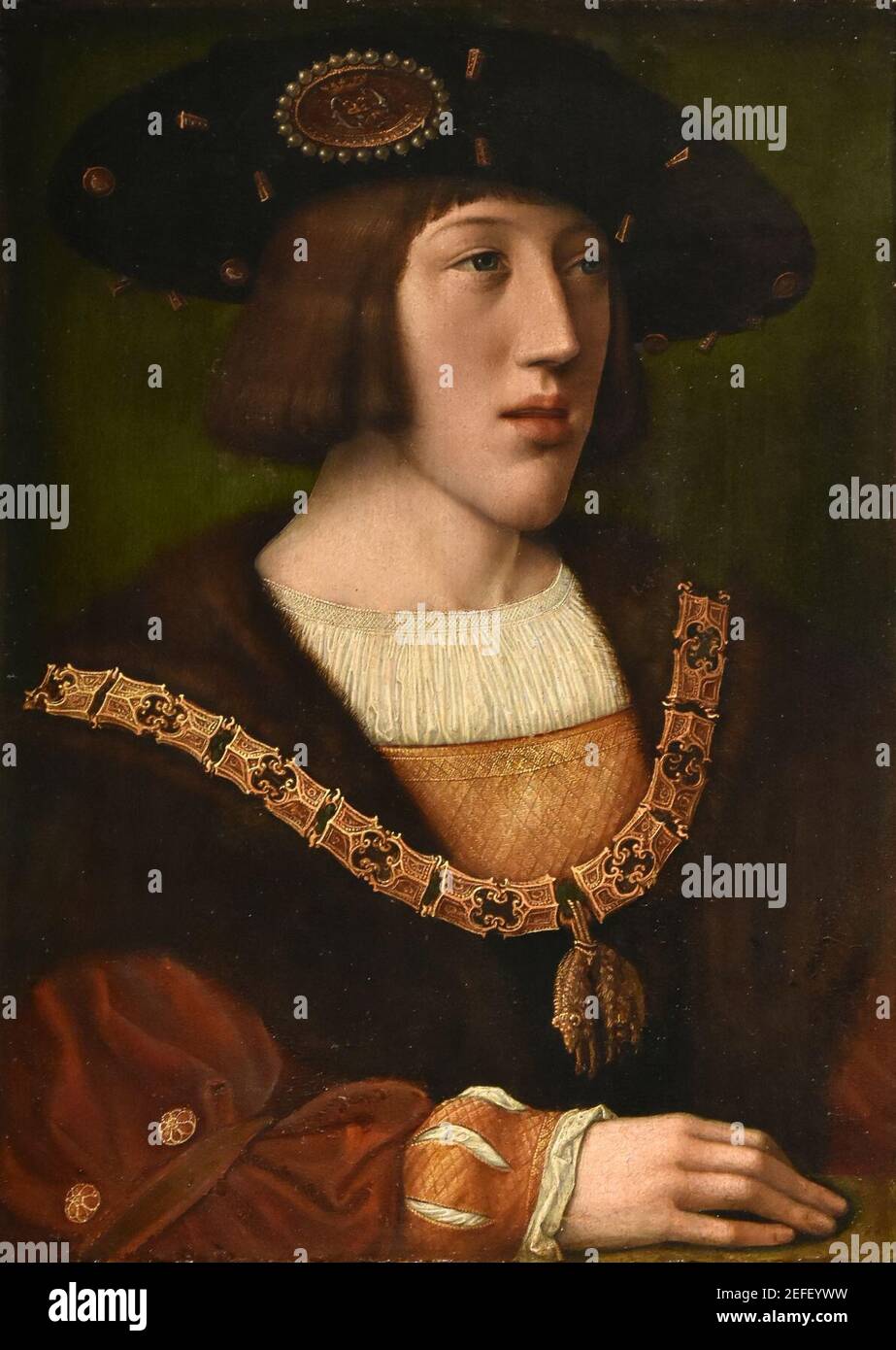 Bernard van Orley (1487-1541) Karel V - Koninklijk klooster van Brou ...