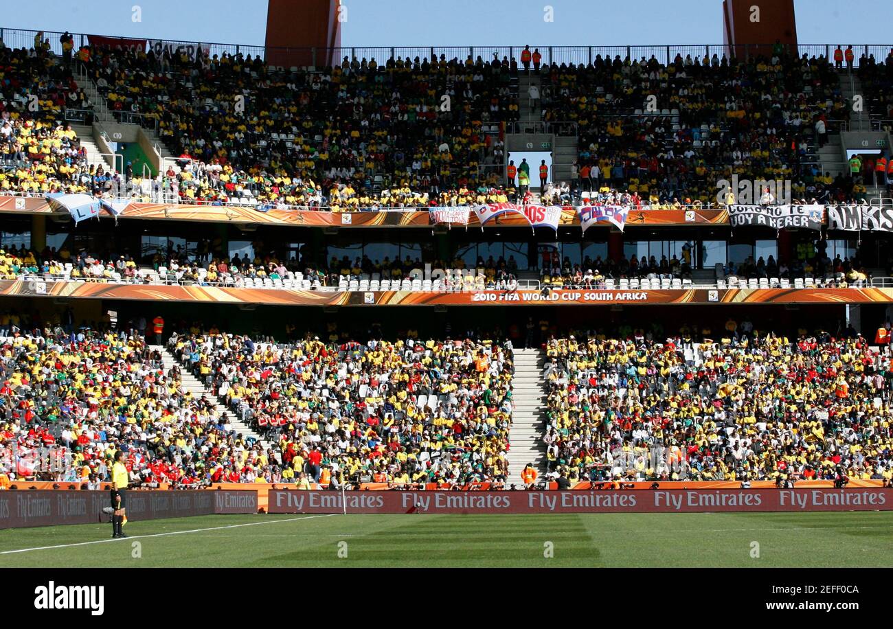 General view of the action at the mbombela stadium hi-res stock ...