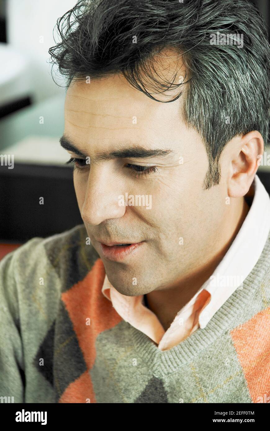 Mature cheerful positive latino hi-res stock photography and images - Alamy