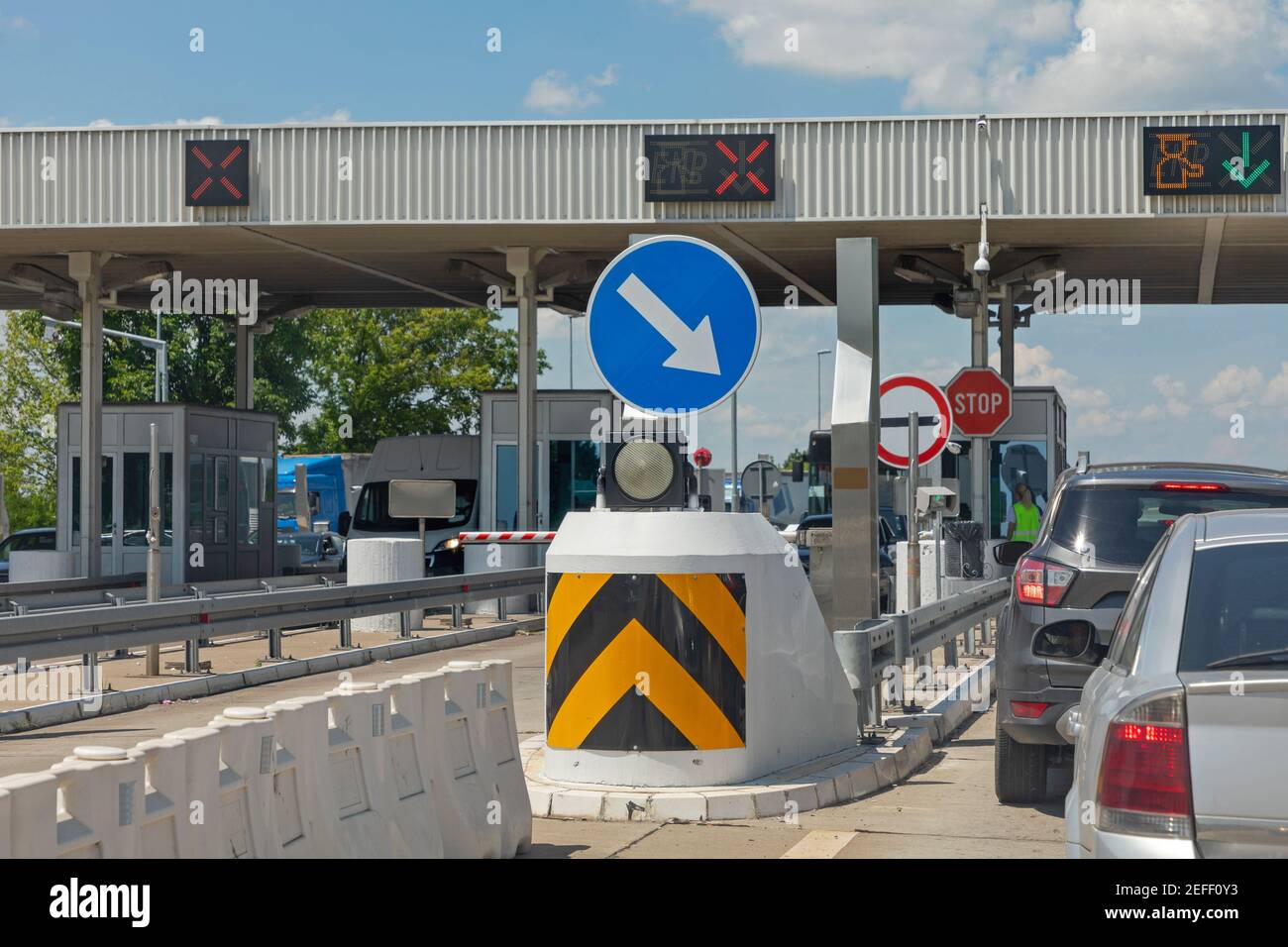 Toll Booth at European Highway Road Stock Photo - Alamy