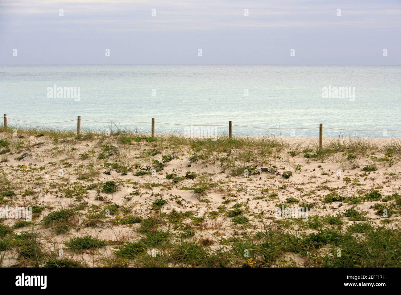 Barricade on the beach Stock Photo - Alamy