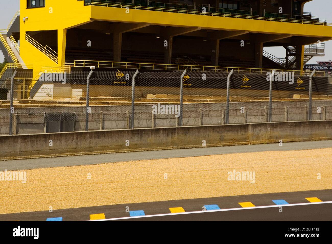Chain link fence along with motor racing track, Le Mans, France Stock ...