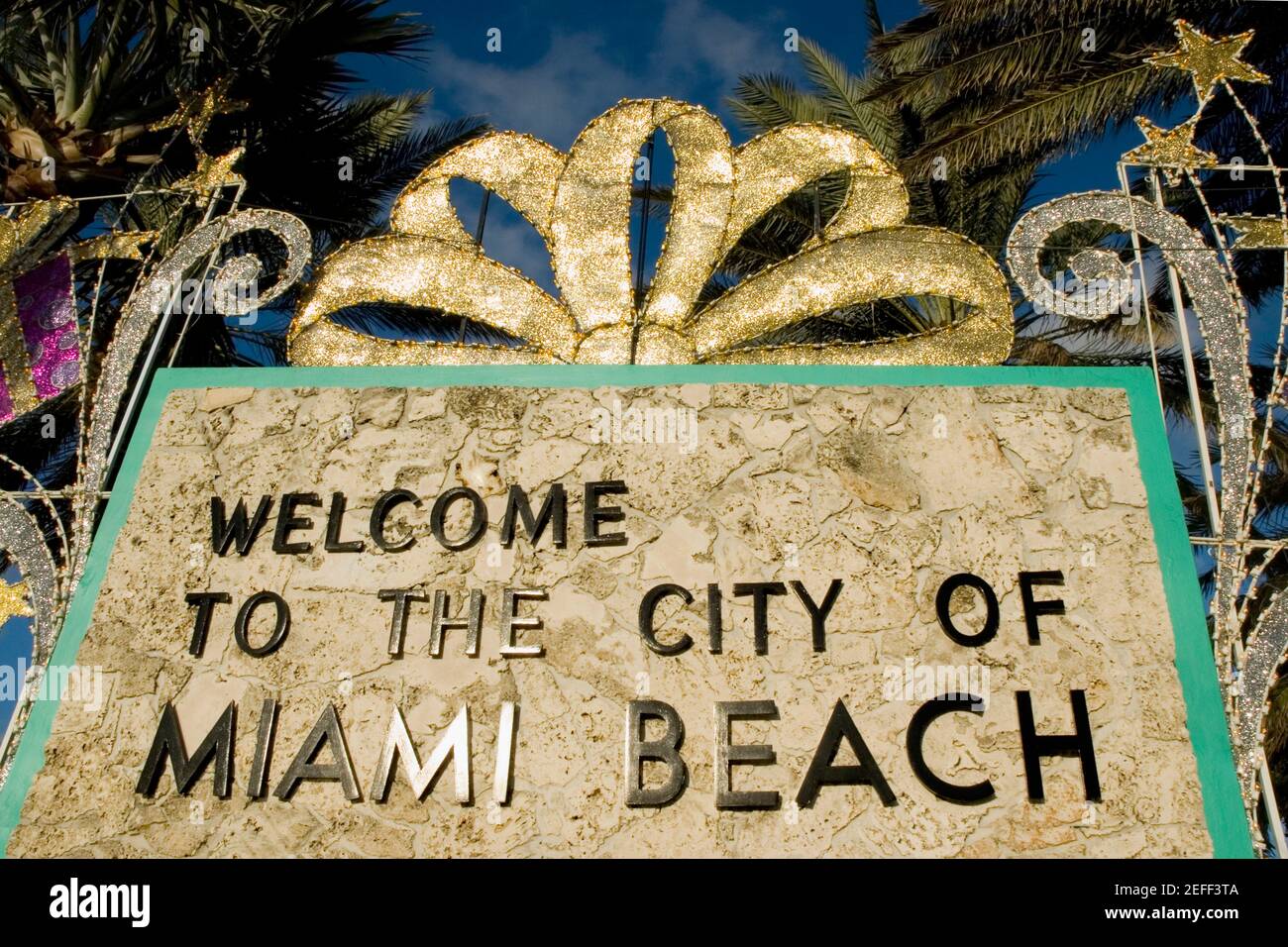 Welcome miami beach sign miami hi-res stock photography and images - Alamy