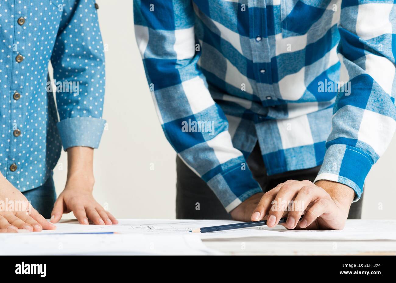 Design project discussing in architecture studio Stock Photo - Alamy