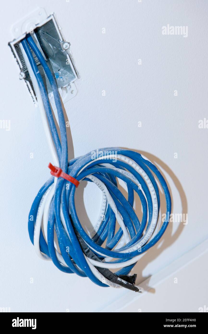 Electric cable coming out of a wall hi-res stock photography and images ...