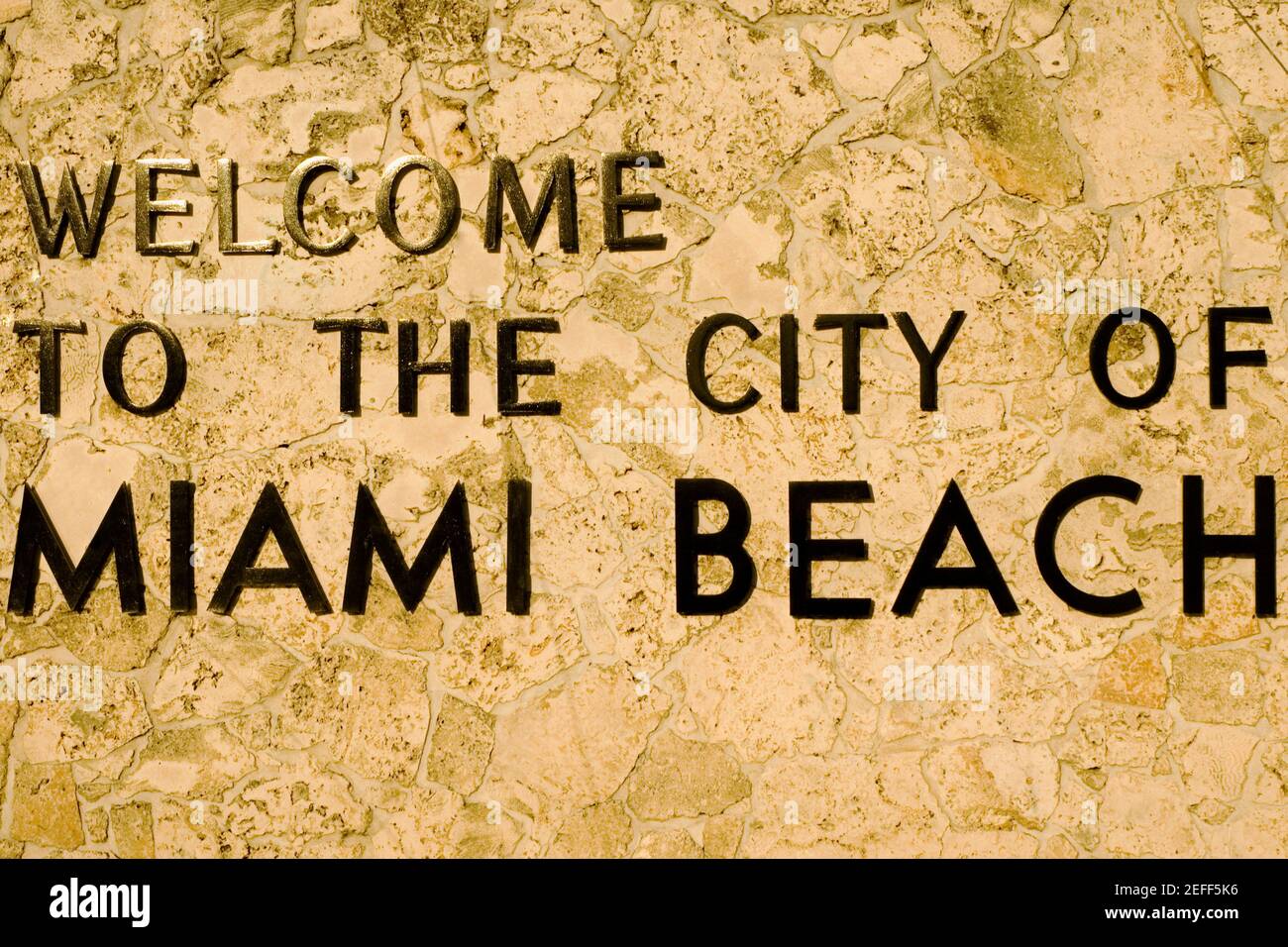 Welcome miami beach sign miami hi-res stock photography and images - Alamy