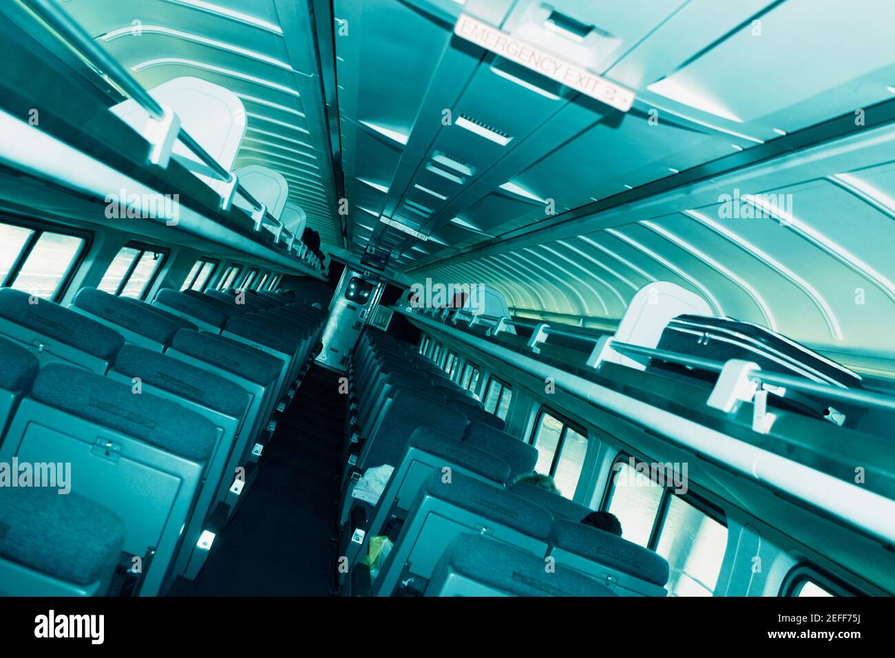 Interiors of a commuter train Stock Photo - Alamy
