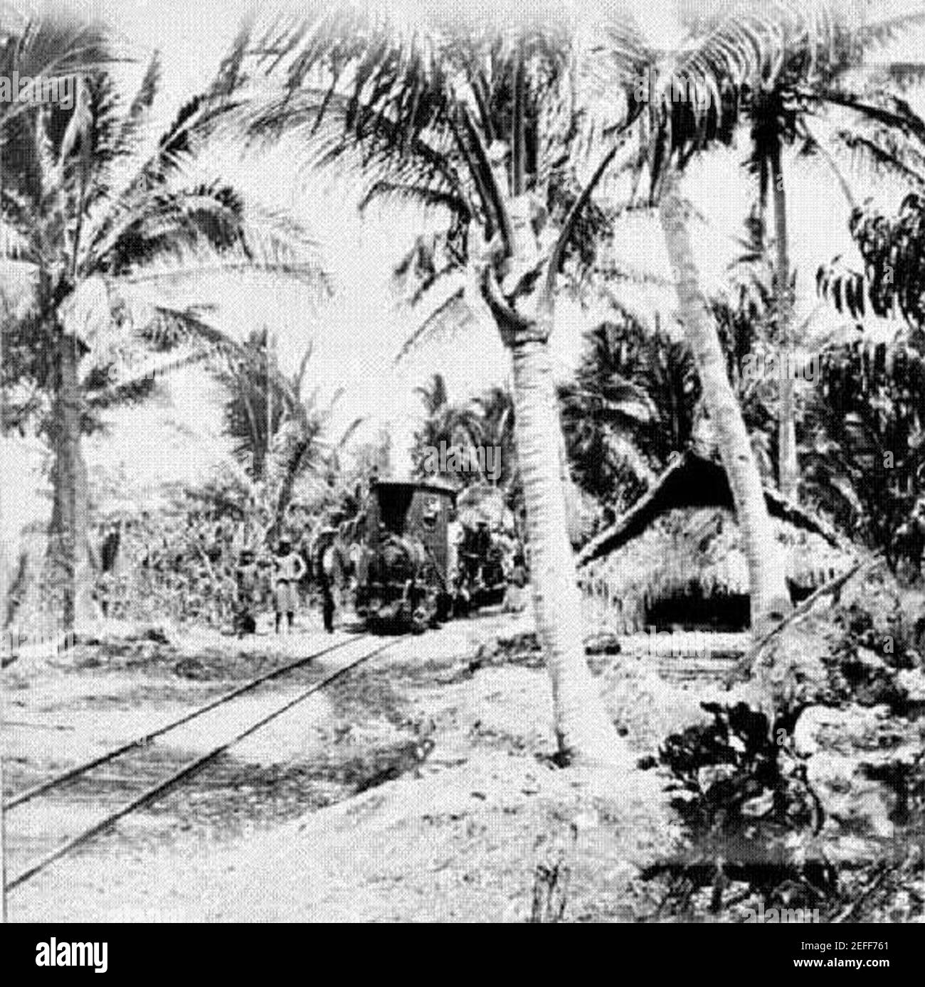 Ocean Island - 1906 - Ligne principale Ooma-Tapiwa - Vue de Tapiang ...