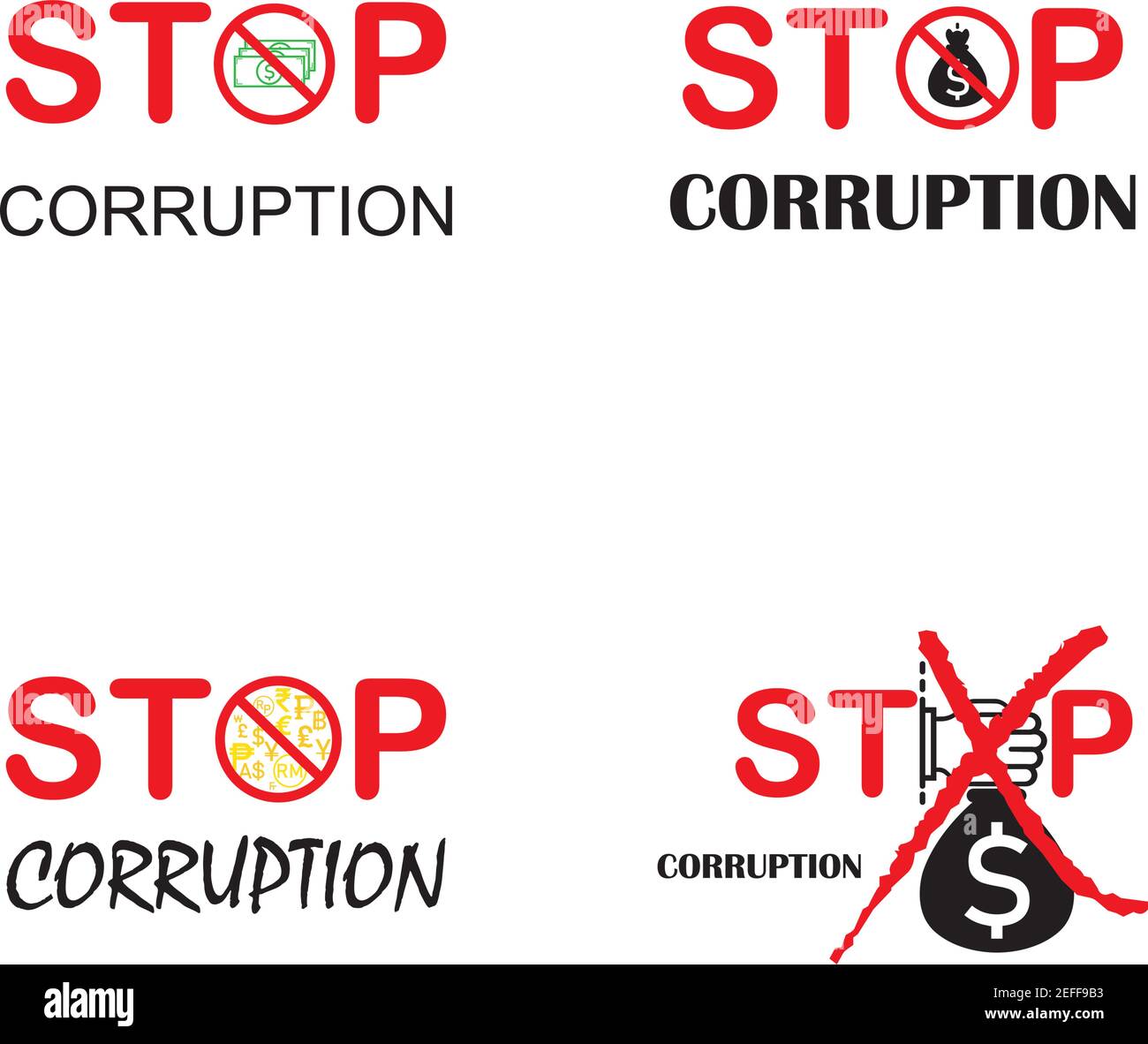 Stop Corruption and International Anti-Corruption Day Stock Vector ...