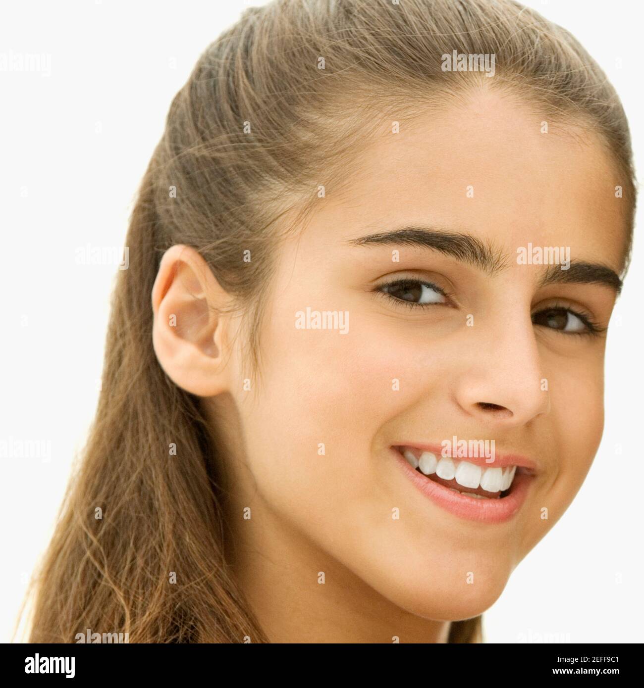 Portrait of a girl smiling Stock Photo - Alamy