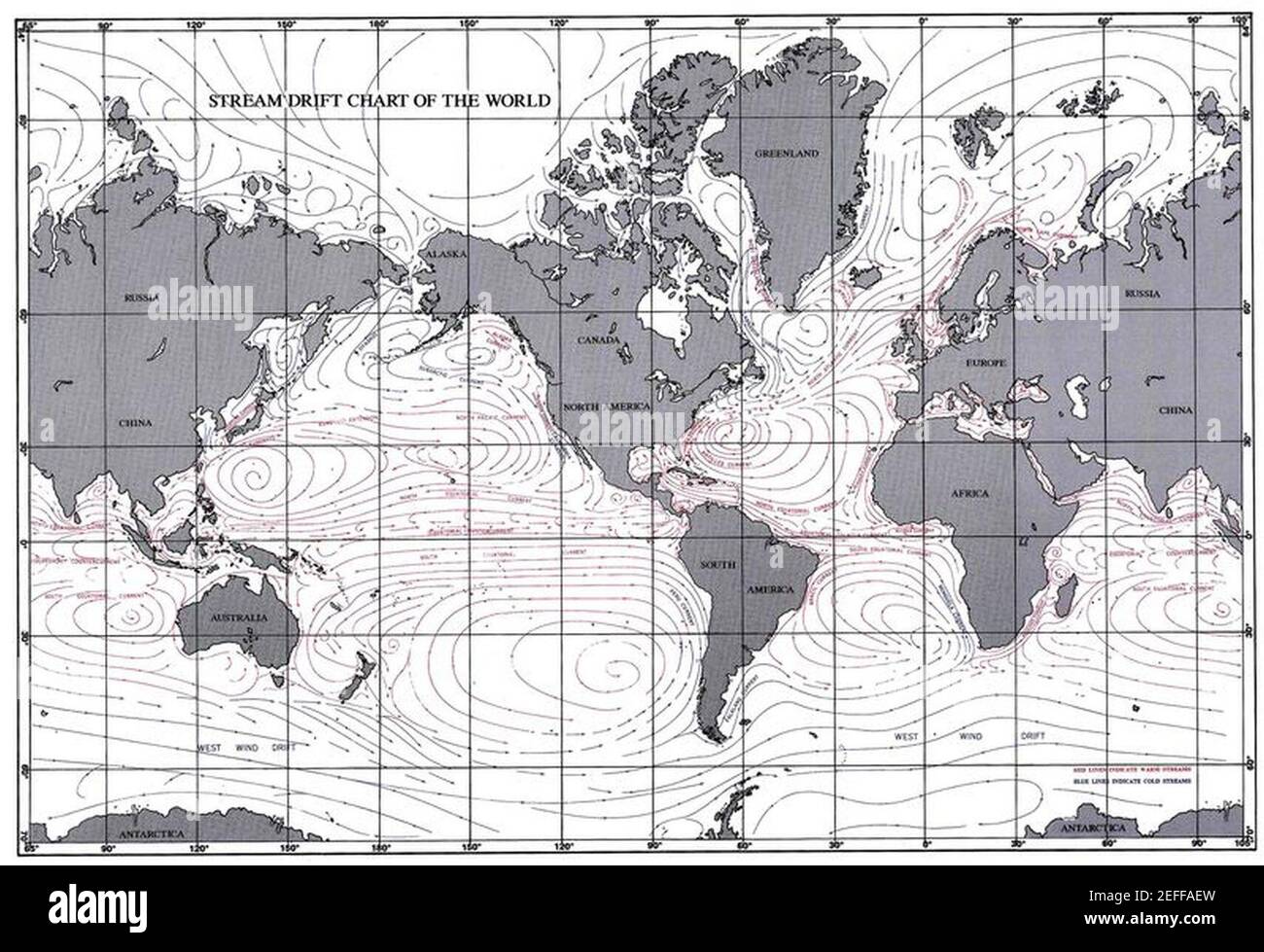 Oceanic Currents Map Stock Photo - Alamy