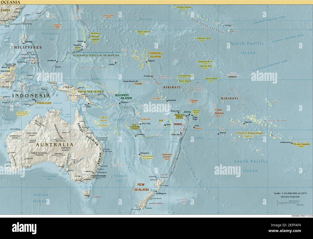 Map of oceanie hi-res stock photography and images - Alamy