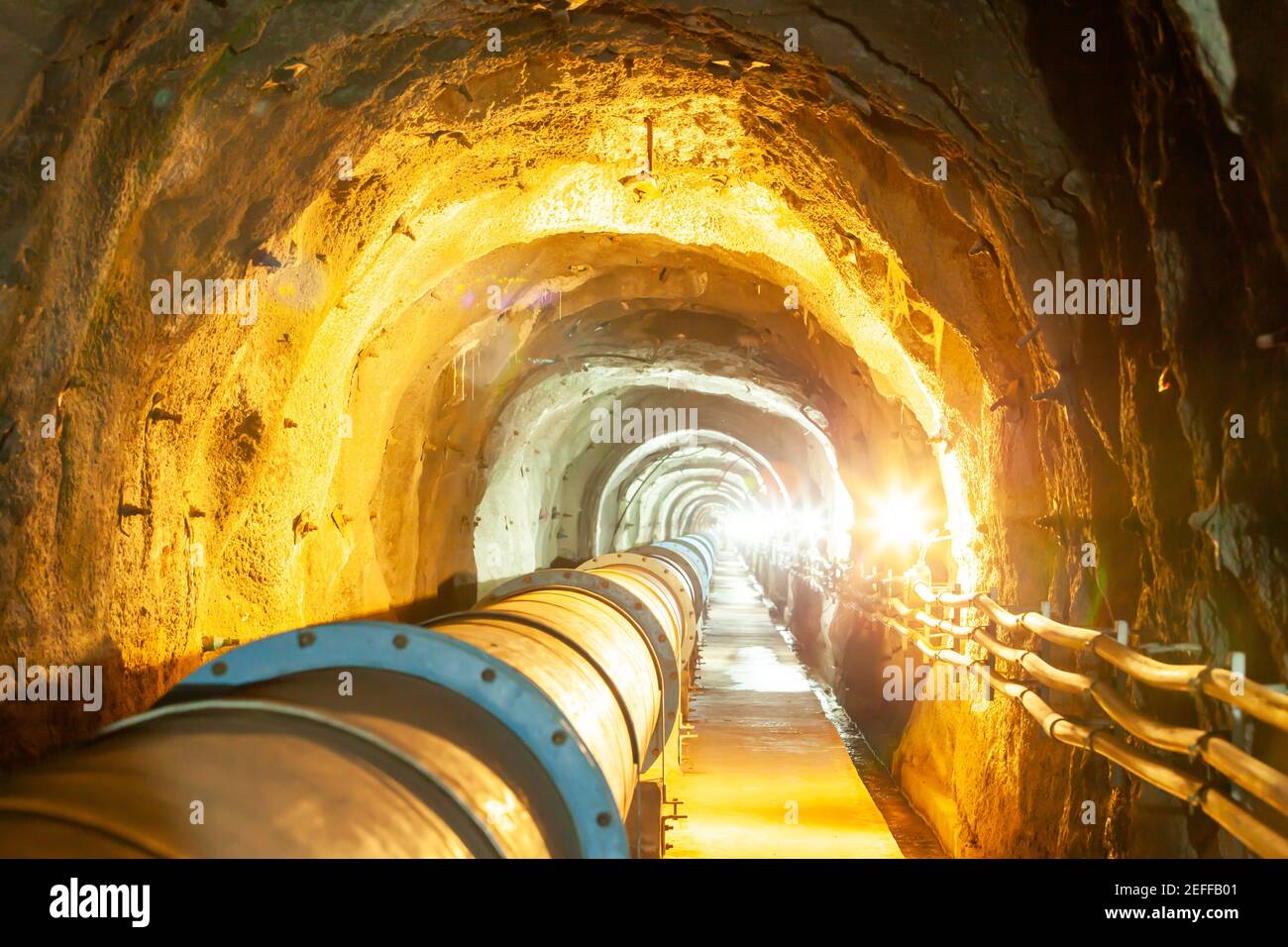 Water transfer tunnel with large steel tube, water transfer tunnel ...