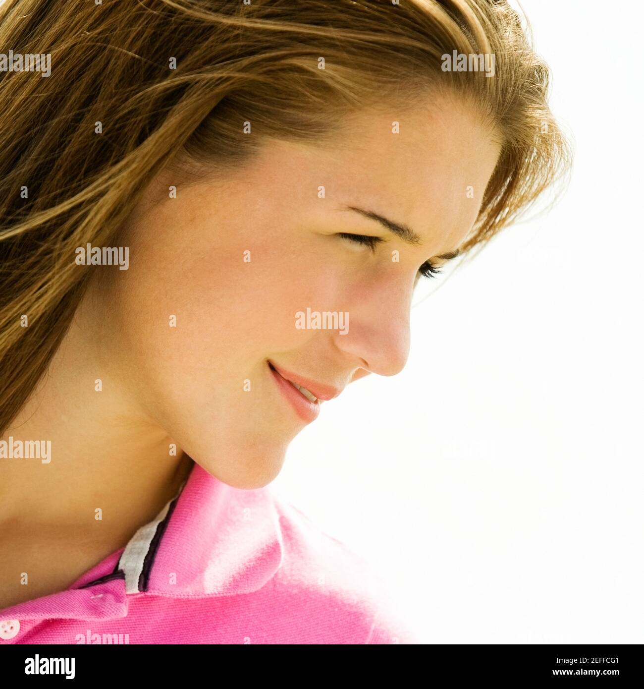 Close-up of a teenage girl looking sideways Stock Photo - Alamy
