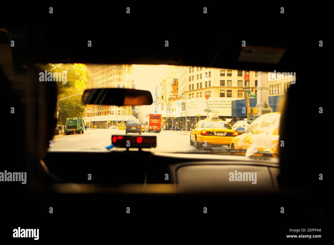 Rear view of a person in a car Stock Photo - Alamy