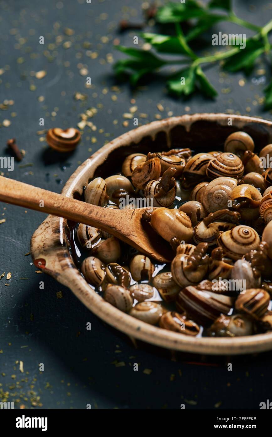 Cooked snail hi-res stock photography and images - Alamy
