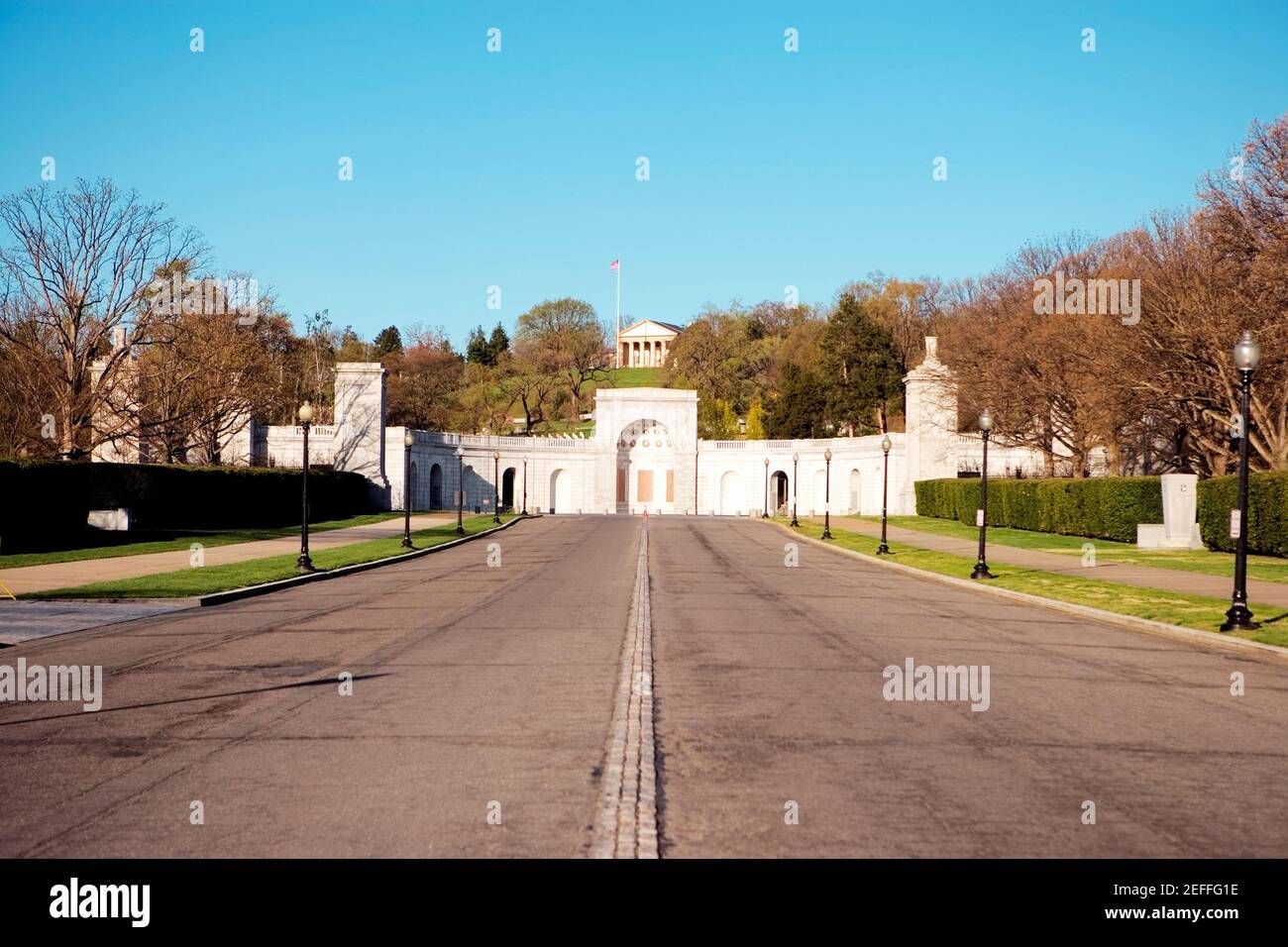 Facade of entrance to Arlington National Cemetery, Arlington, Virginia ...