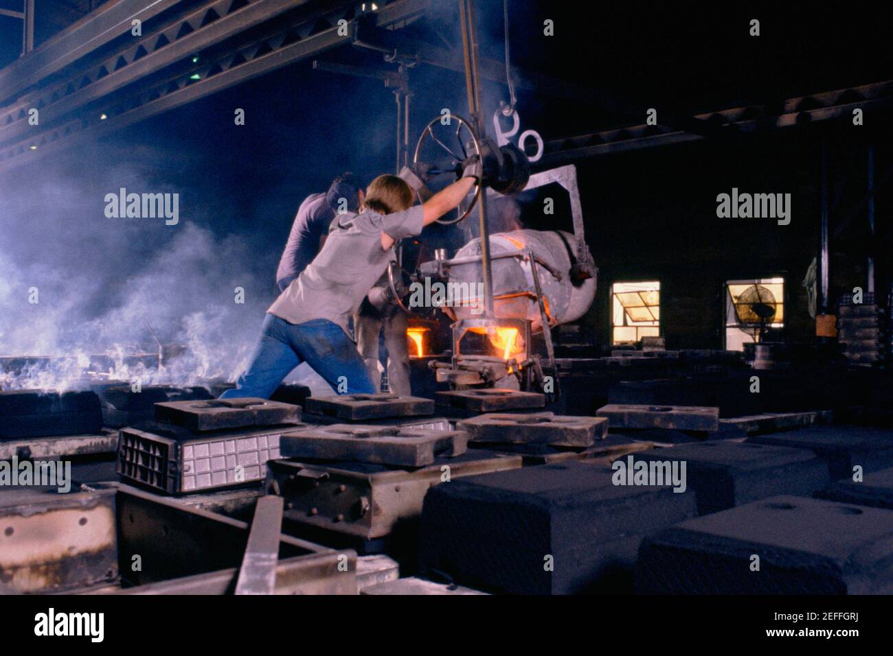 Foundry workers, Wisconsin Stock Photo - Alamy