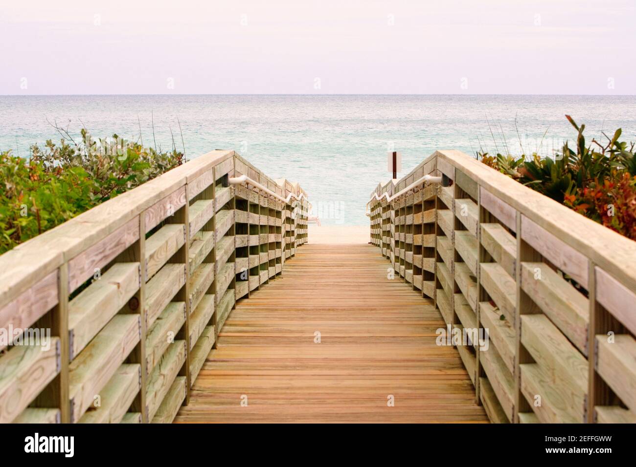 Boardwalk on empty beach hi-res stock photography and images - Alamy
