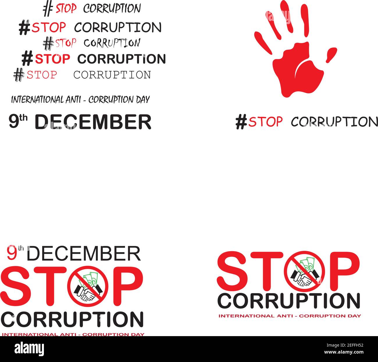Stop Corruption and International Anti-Corruption Day Stock Vector ...