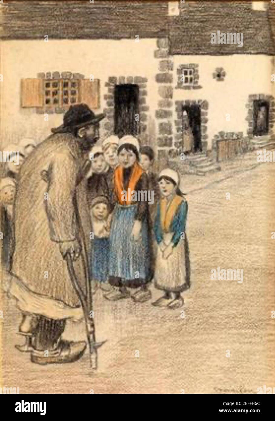 Steinlen artwork Inspired by a poem called The Poor Blind Man by Jean ...