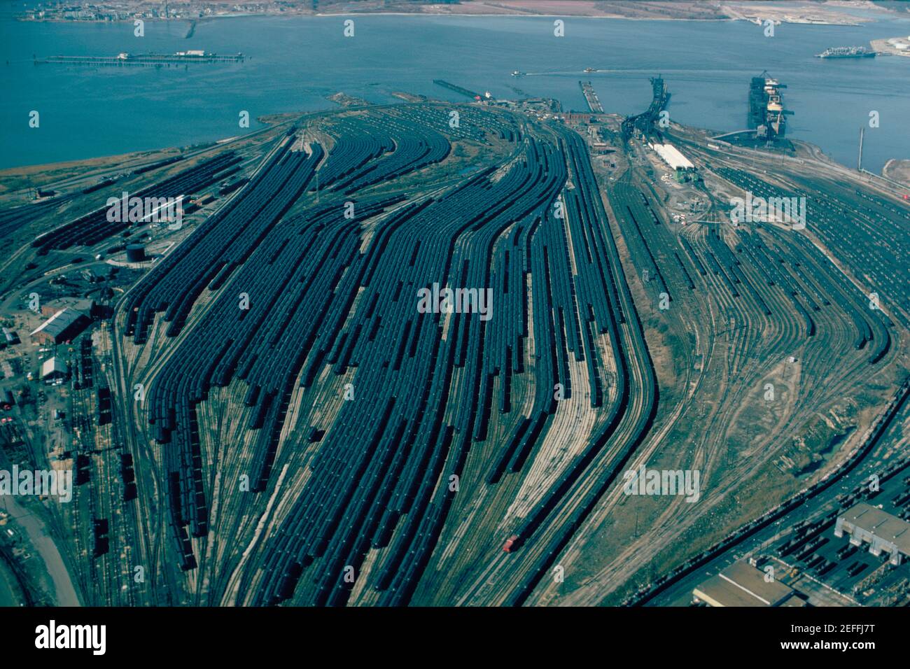 Coal trains docked in Norfolk, Virginia Stock Photo - Alamy