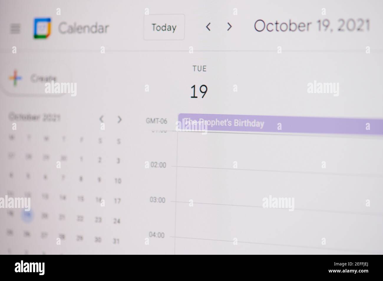 New york, USA - February 17, 2021: Prophet birthday 19 of october on ...