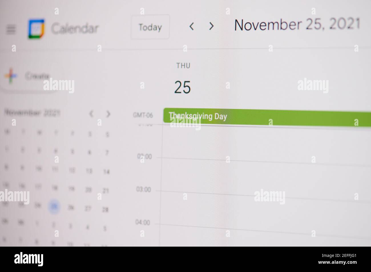 New york, USA - February 17, 2021: Thanksgiving day 25 of november on ...