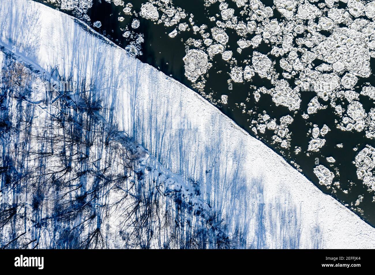 Abstract of frozen water on river hi-res stock photography and images ...
