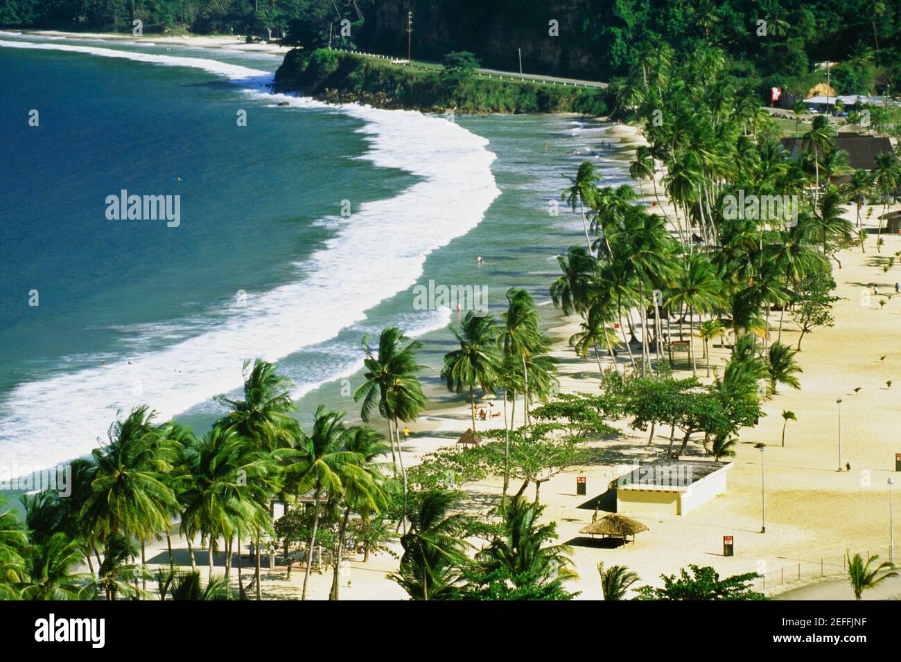 Scenic view of Maracas Beach on a sunny day, Trinidad, Caribbean Stock ...