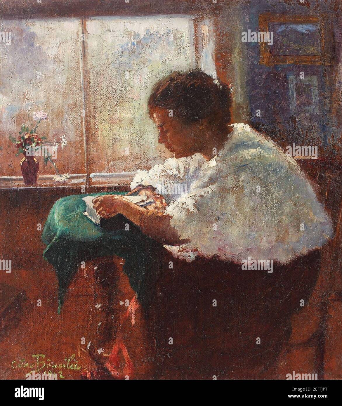 Octav Bancila - Lectura in lumina dupa-miezii Stock Photo - Alamy