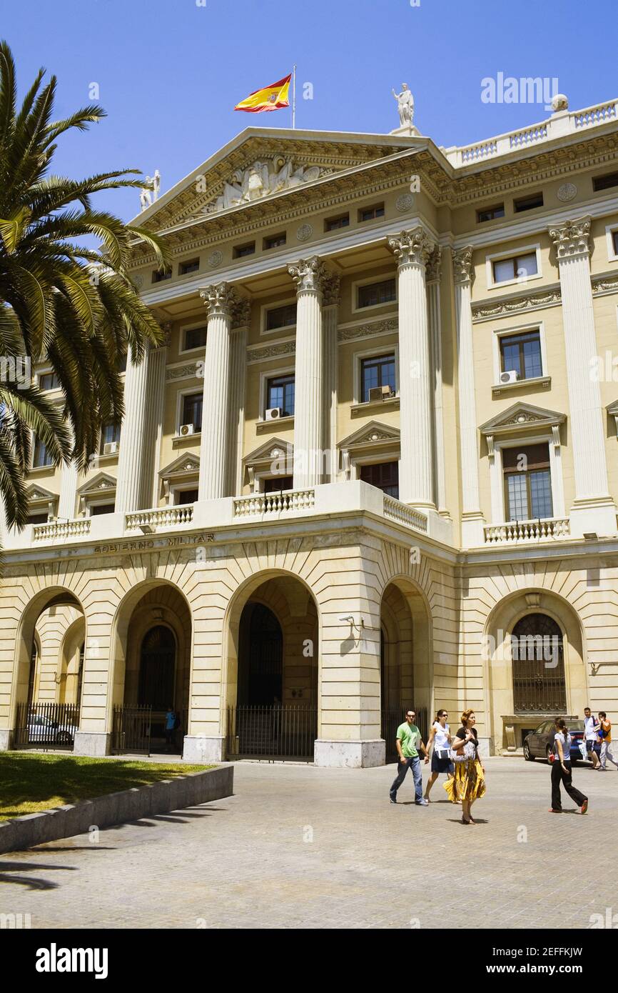 Facade of a government building, Barcelona, Spain Stock Photo - Alamy