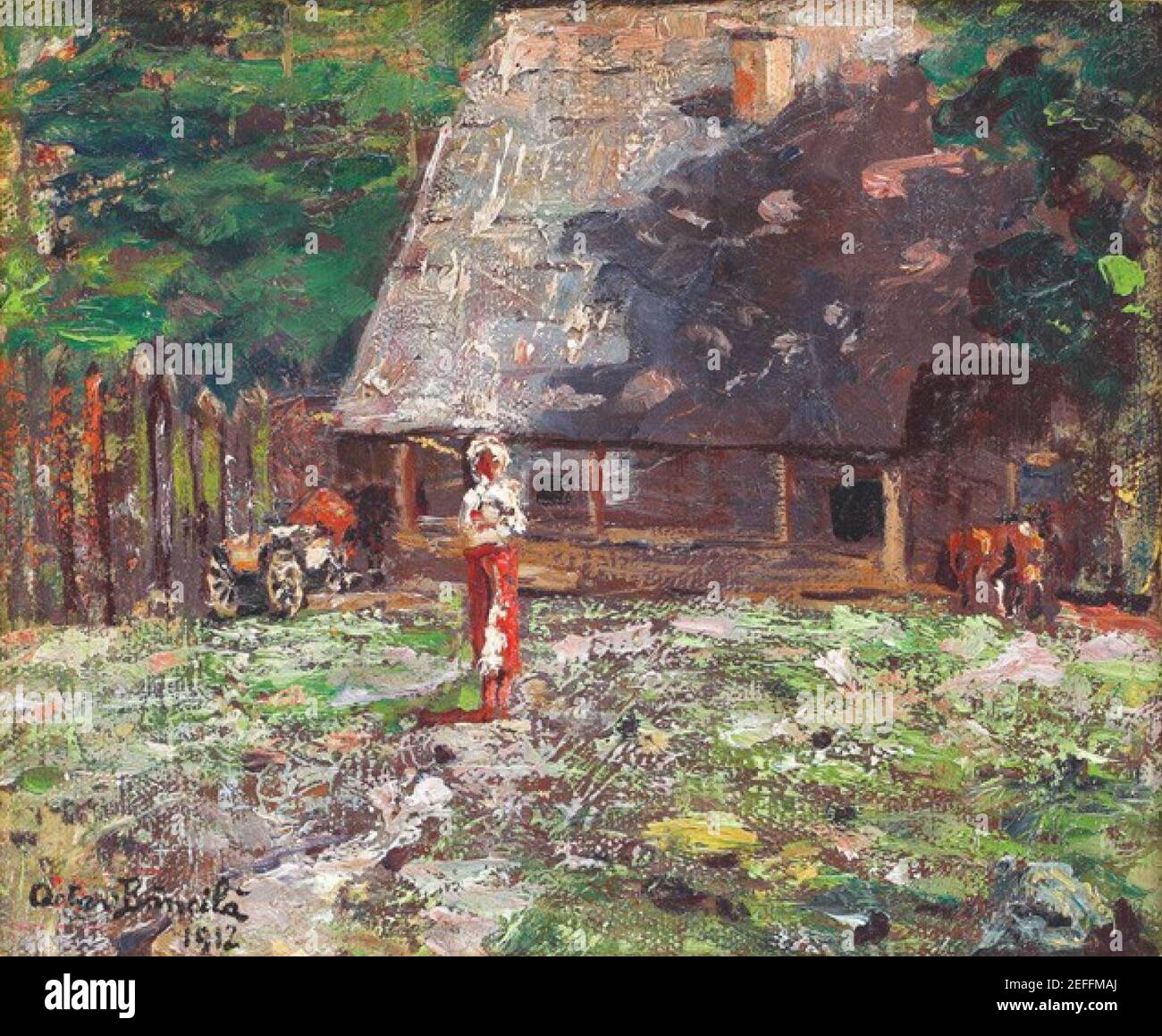 Octav Bancila - Tarancuta in fata casei Stock Photo - Alamy