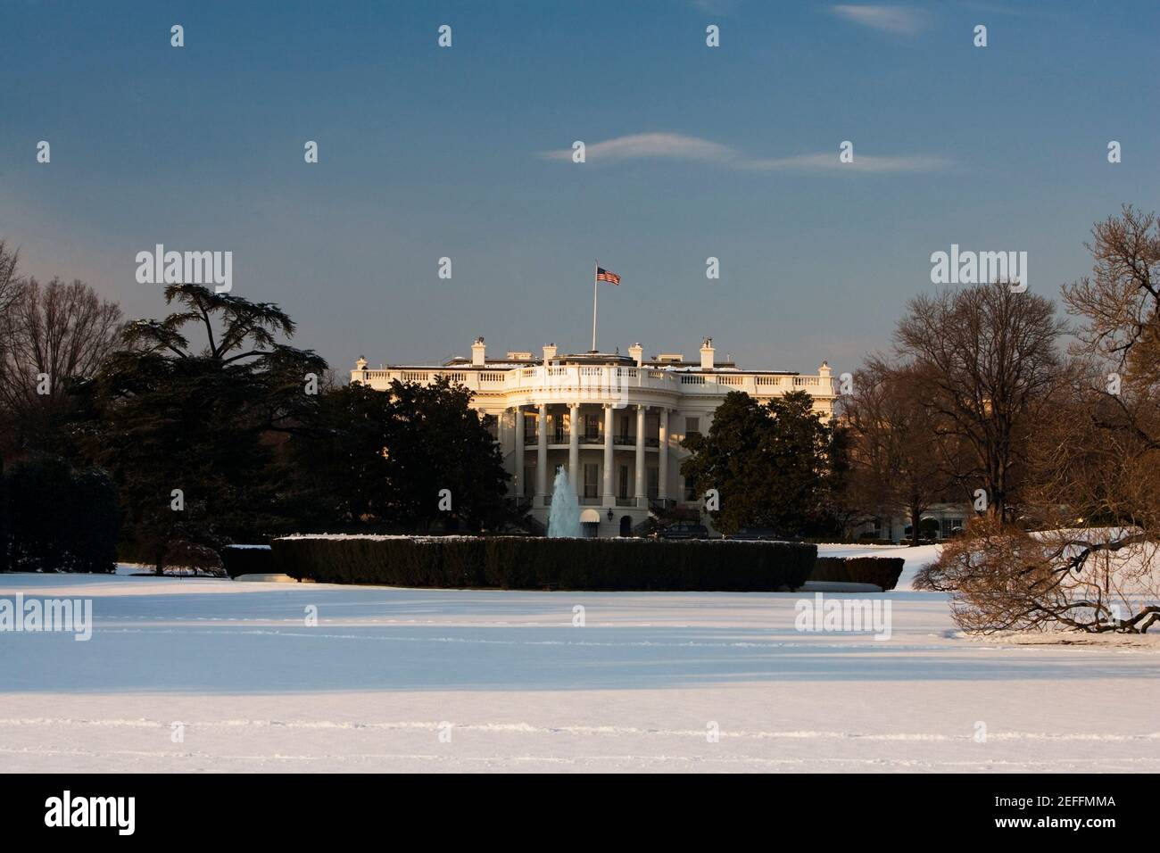 Facade of a government building, White House, Washington DC, USA Stock ...