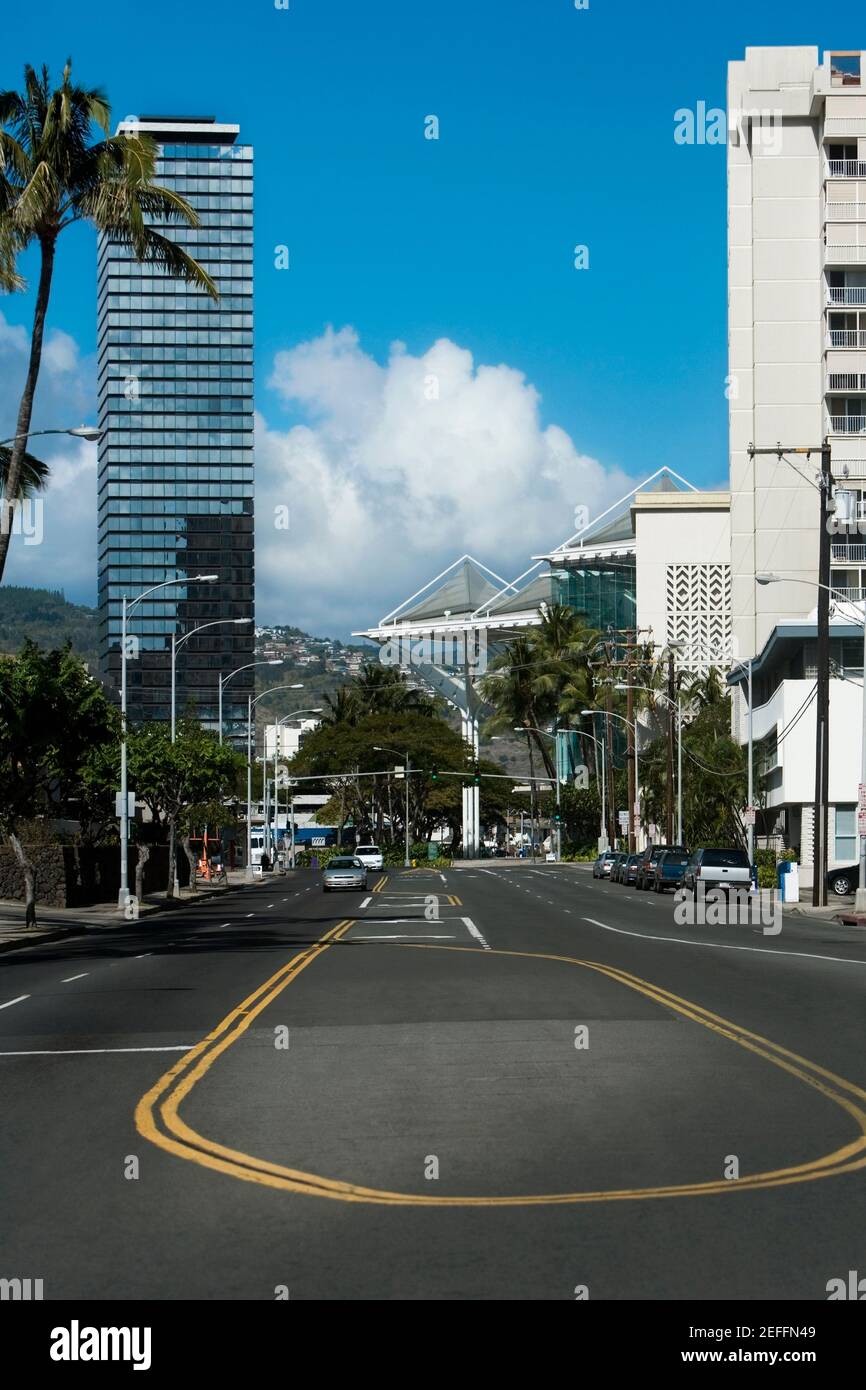 Buildings in a city, Honolulu, Oahu, Hawaii Islands, USA Stock Photo ...