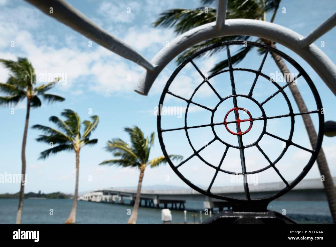 Target structure in a park, Pearl Harbor, Honolulu, Oahu, Hawaii ...