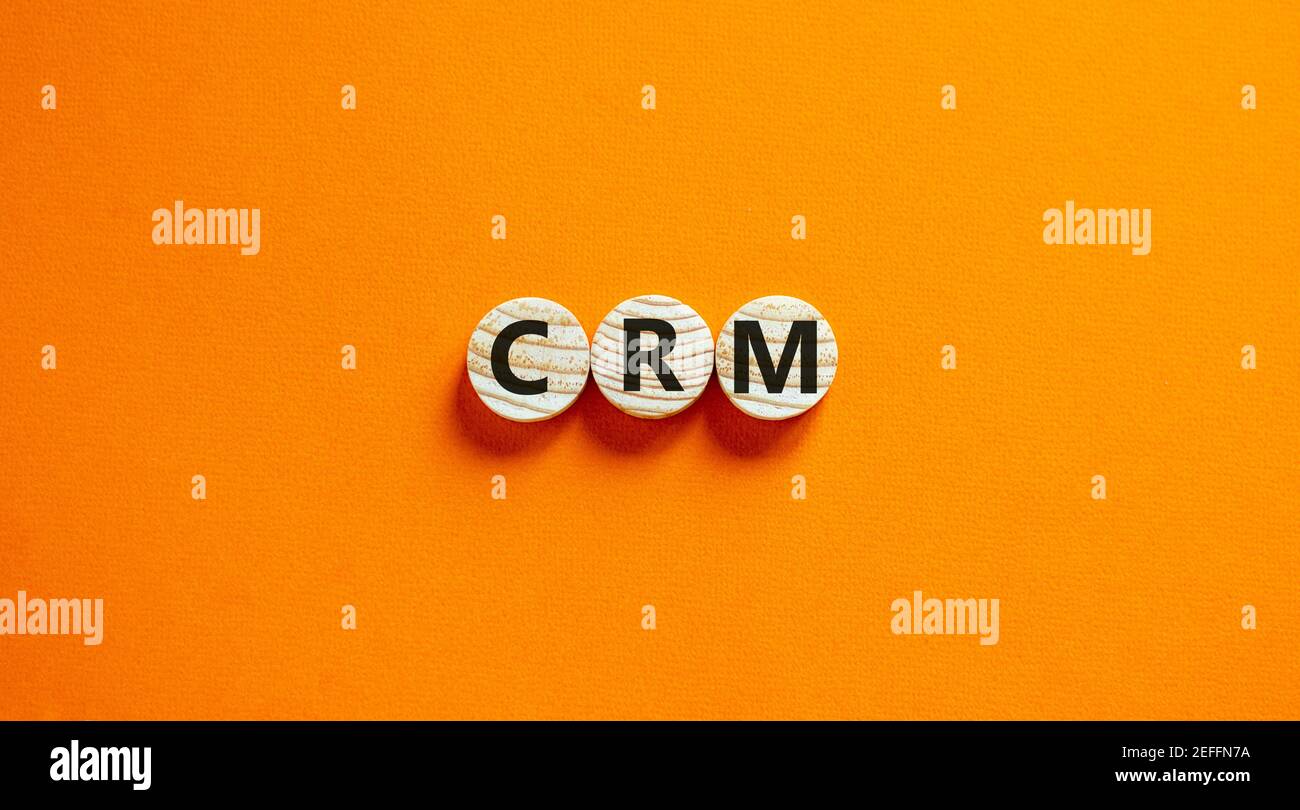 CRM, customer relationship management symbol. Words 'CRM, customer ...