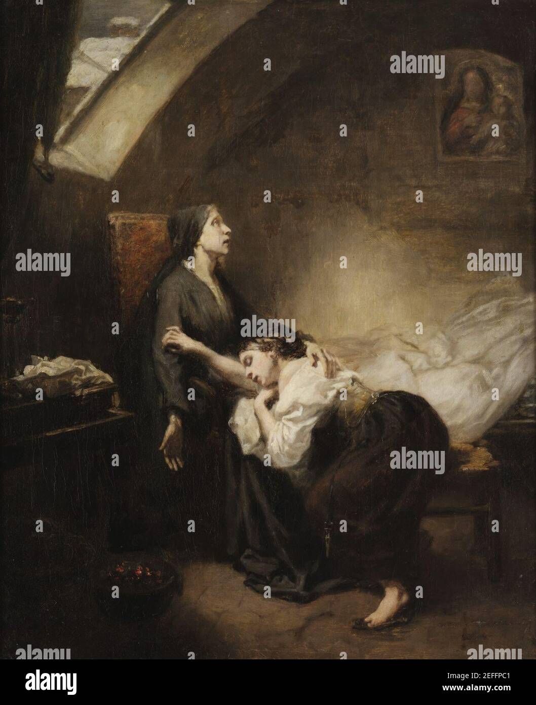 Octave Tassaert - Família infeliz Stock Photo - Alamy