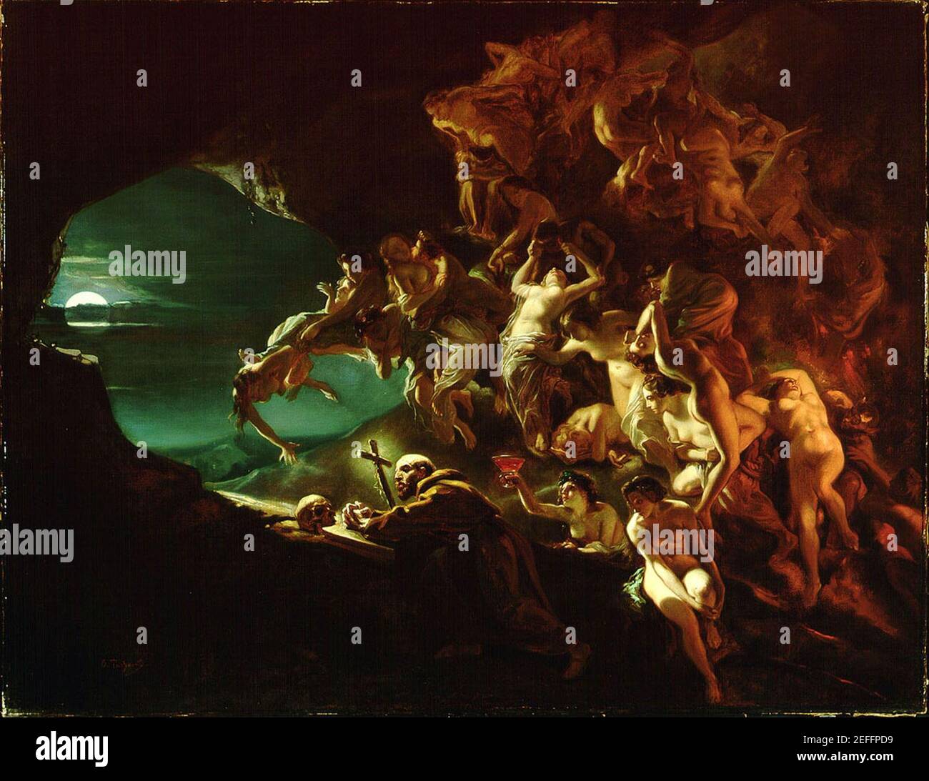 Octave Tassaert - La Tentation de saint Hilarion Stock Photo - Alamy