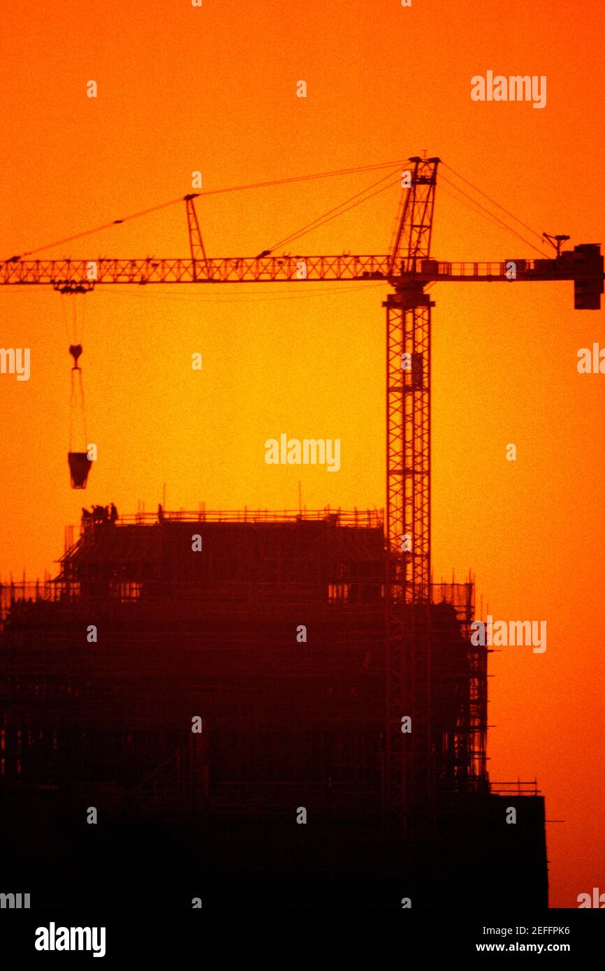 Low angle view of an under construction building, Beijing, China Stock ...